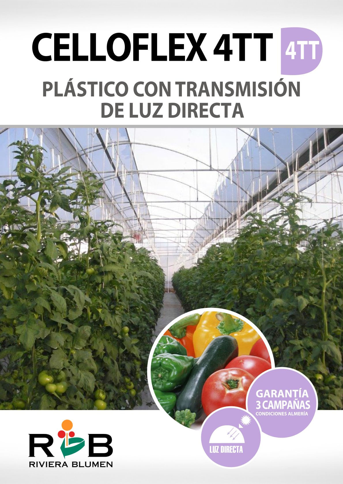 CELLOFLEX 4TT Bobina de plastico de cubierta de invernadero EVA CRISTAL ...