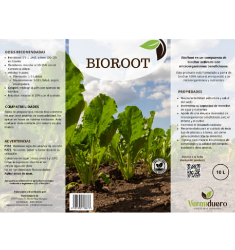 BioRoot (Biochar enriquecido) Vermiduero